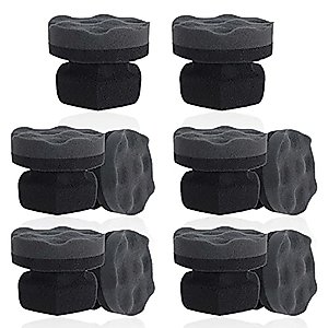 AuInLand Tire Dressing Applicator Tire Shine Applicator Dressing Pad Car Detailing Foam Sponge Tire Cleaner Sponge, 10 Packs