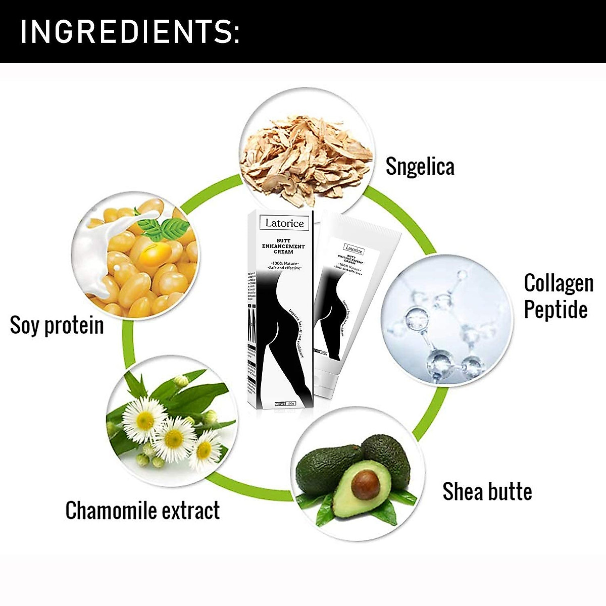 Butt Enhancement Cream - Butt Enhancer - Hip Lift Up Cream - Bigger Buttock Firm Massage Cream (3.52oz)