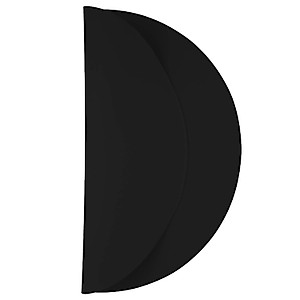 12" Inch Silicone Microwave Multi-Mat, Non-Stick Heat Resistant Oven Mat Microwave Trivet Mat - 2 Pack (Black)