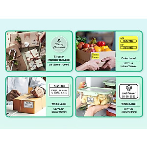 Memoqueen Label Maker Machine with 3 Roll Labels M200 Portable Label Makers, Upgrade 3 Inch Bluetooth Thermal Barcode Label Printer for Small Business/Home Use, for Retail, Logo, Labeling, Name, White