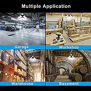 Atokit LED Garage Light 180W Deformable Garage Lights Ceiling led, 13 Leafs Garage Lighting with 12 Adjustable Panels 6500K Daylight led Shop Lights for Workshop, Garage, Basement, Garden