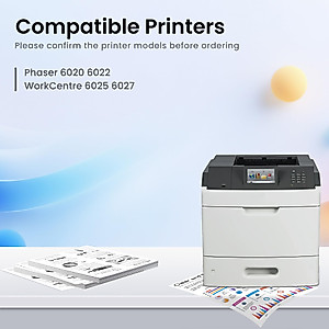 GREENBOX Remanufactured 6027 High-Yield Toner Cartridge Replacement for Xerox 6022 6027 106R02759 106R02758 106R02757 106R02756 for WorkCentre 6025 6027 Printer (1 Black 1 Cyan 1 Magenta 1 Yellow)