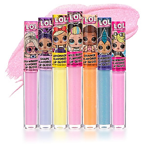 L.O.L Surprise 7-Pack Lip Gloss for Girls, Lol Lip Gloss