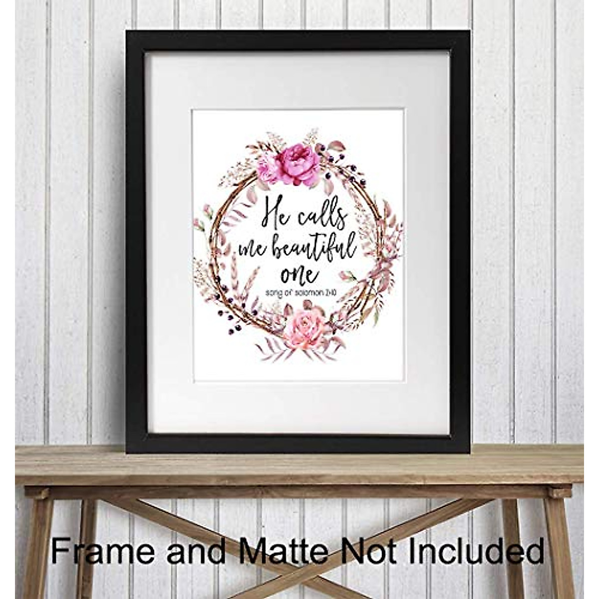 Inspirational Positive Quotes Christian Bible Verse Wall Decor - Religious Gift for Women, Girls, Teens - Blessed Scripture Wall Art for Bedroom, Living Room, Bathroom - 8x10 Motivational Poster