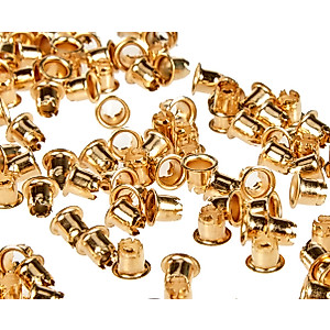 Rexel Natural Brass Finish Eyelets, for up to 30 Sheets, 4.7 mm Diameter and 5.5 mm Length, Use with Hole Punch and Eyelet Pliers, Copper Plated, Pack of 500, 20320052