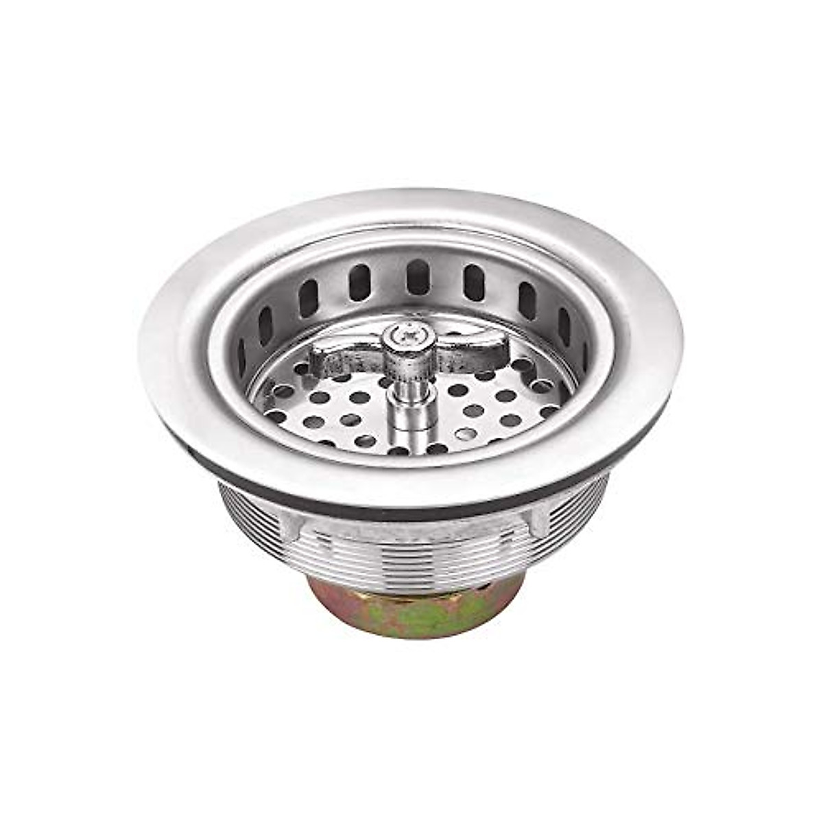 Kitchen Sink Drain Stainless Steel Strainer Basket with Drain Assembly, 3-1/2 inch Replacement for Standard drains, Twist Drain Stopper