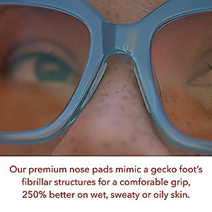 Setex Gecko Grip Ultra-Thin 0.6mm Anti Slip Eyeglass Nose Pads, (5 Clear Pair) USA Made, Innovative Microstructured Fibers, 0.6mm x 7mm x 16mm…