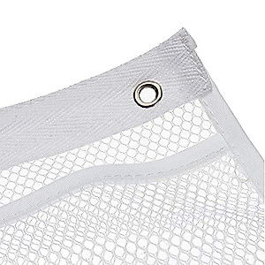 Lohas Select Quick Dry Mesh Pockets Fabric Bathm，Hanging Mesh Pockets Shower Organizer,Shower Hanging Mesh Organizer，Quick Dry Storage Bathroom Accessories with 6-Pocket, 4 Hooks