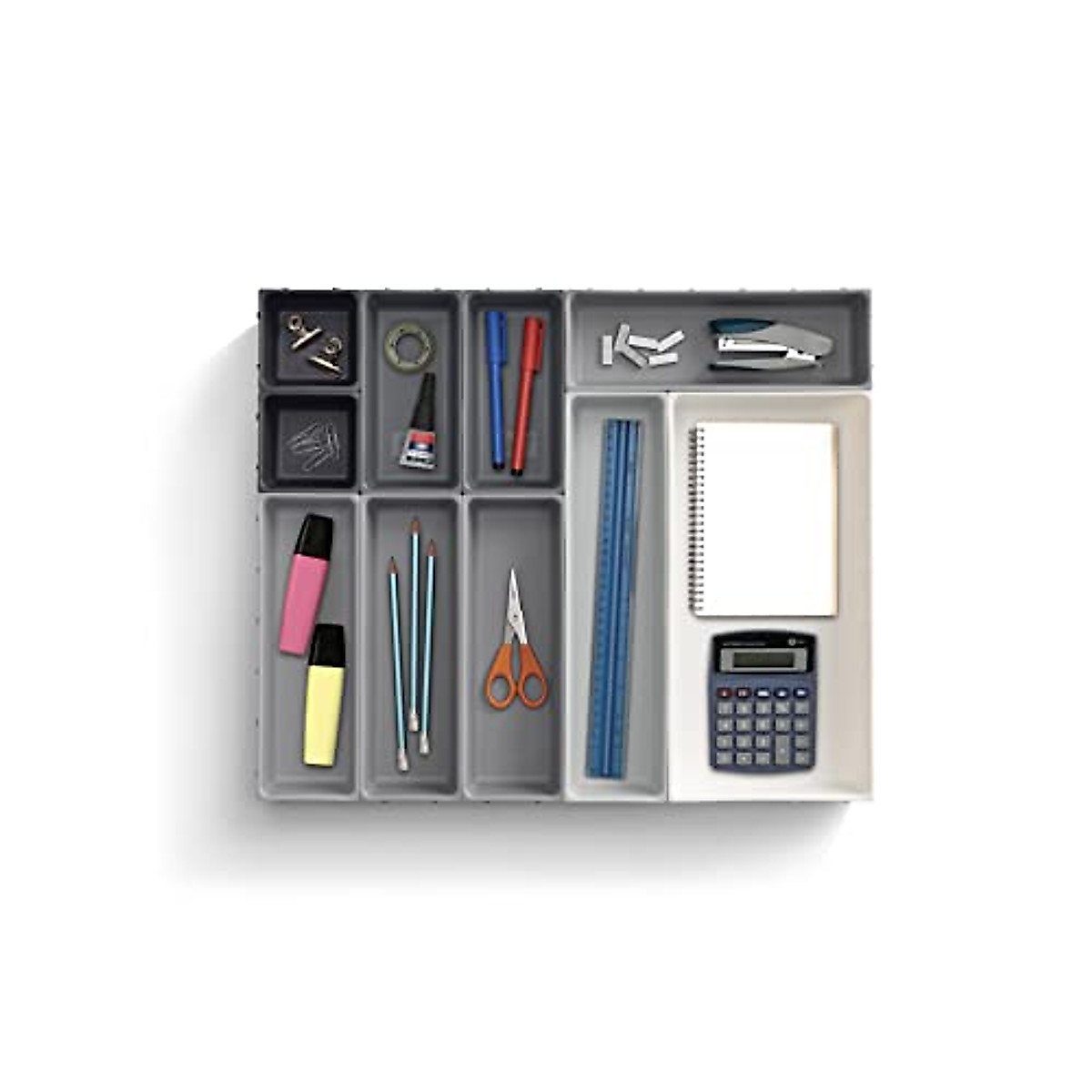 Joseph Joseph Blox Drawer Organizer, 10 Piece, Grey