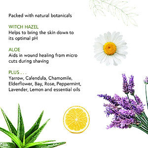 Honeybee Gardens Soothe & Refresh Herbal Aftershave with Aloe & Witch Hazel for Men - Florida - Cool and soothing citrus | Gluten-Free, Vegan, Cruelty-Free, 4 Fl Oz