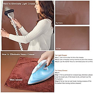 Yotache PU Fabric Leather 1 Yard 54" x 36", 1.25mm Thick Faux Synthetic Leather Material Sheets for Upholstery Crafts, DIY Sewings, Sofa, Handbag, Hair Bows Decorations, Black