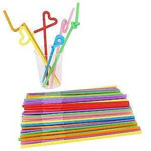 Belinlen 100 Pack 9.1 x 5.2 Inch/17 Ounce 8mil Clear Drink Pouches with Heavy Duty Hand-held Translucent Reclosable Zipper Stand-up Plastic Pouches Bags Drinking Bag 2.4 Inch Bottom Gusset with Straws