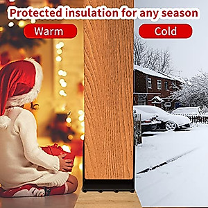 Door Draft Stopper, Cuttable Draft Stopper for Bottom of Door, Strong Adhesive Door Sweeps for Exterior Doors 39” Length (Black)