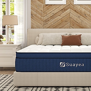 Queen Mattress, 12 Inch Queen Size Mattress in a Box,Ultimate Motion Isolation with Memory Foam and Pocket Spring, Edge Support, Medium Firm