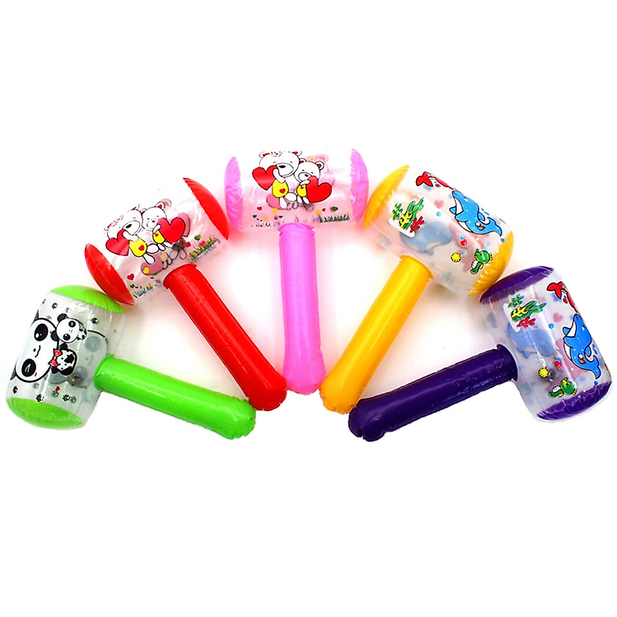 Dzrige Inflatable Cartoon Hammer with Sound Bell Handle Hammer Funny Toys for Kids (Random Color)