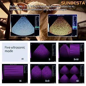 SUNBESTA M10 Veterinary Ultrasound Machine for Pregnancy, at Home Ultrasound with 3.5 MHz Probe for Sheep, Goats, Pigs and Sows pregnancies