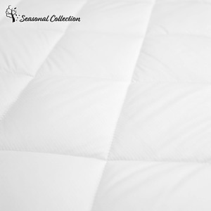 SensorPedic All Seasons Reversible Mattress Pad, Twin,White