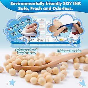 beiens Preschool Learning Activities, Autism Sensory Toys, ABC 123 Electronic Talking Poster Alphabet Wall Chart Interactive Learning Toys for Toddler Kids 2 3 4 5 Year Old Girls Boys Birthday Gifts