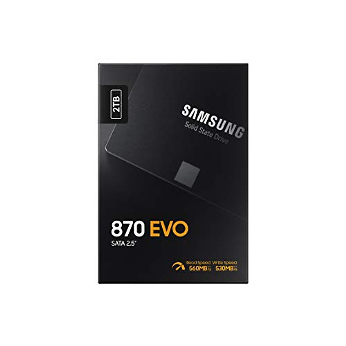 Samsung 870 EVO 2TB, V-NAND, 2.5" . 7mm, SATA III 6GB/s, R/W(Max) 560MB/s/530MB/s, 98K/88K IOPS, 1,200TBW, 5 Years