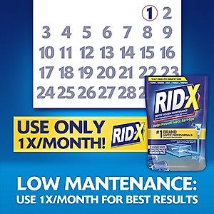 Rid-X Septic Tank Treatment Enzymes, 3 Month Supply Septi-Pacs, 3.2oz