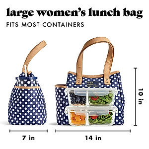 Fit+Fresh Westerly Adult Insulated Lunch Bag women love as Lunchbox, Lunch Tote, Cute Small Lunch Box For Women, Lunch box men, lunch bags women, insulated lunch box, lunch boxes, adult lunch, N&W Dot