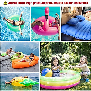 Pumteck Air Pump for Inflatables, Electric Air Pump with 4 Nozzles, Rechargeable Battery Air Mattress Pump, Pool Toys, Air Mattress Beds, Boats, Swimming Ring, USB/4000mAh