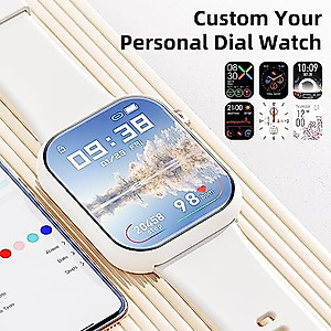 Smart Watch,Bluetooth Call Smartwatch for Men Women,Monitor Heart Rate/Sleep/Blood Oxygen/Pedometer,Multiple Exercise Modes,Compatible with iOS and Android, 1.85-inch Screen Fitness Trackers
