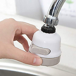 360° Rotatable Faucet Sprayer, 2pcs ABS Kitchen Saving Tap Head Movable Kitchen Sink Faucet Water Spray Three Gear Adjustable