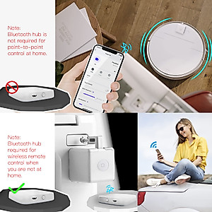 MOES Fingerbot Plus Smart Button Pusher No Wiring Switch, Upgrade with Touch Control, Work with Smart Life App, Add MOES Tuya Bluetooth Hub Make it Compatible with Alexa,Google Home and Timer Control