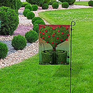 My Little Nest Seasonal Garden Flag Heart Shape Flower Tree Double Sided Vertical Garden Flags for Home Yard Holiday Flag Outdoor Decoration Farmhouse Banner 12"x18"