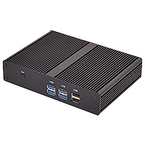 HUNSN Fanless Mini PC, Desktop Computer, HTPC, Kodi Box, Intel Pentium 3825U 3695U, Windows 11 or Linux Ubuntu, BM05, VGA, HDMI, LAN, 4 x USB3.0, 2 x USB2.0, 8G RAM, 256G SSD