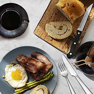 HaWare 53 Pieces Silverware Set with Steak Knives and Serving Utensils, Stainless Steel Flatware Cutlery Set for 8, Fancy Tableware Eating Utensils for Home Restaurant, Mirror Polish, Dishwasher Safe