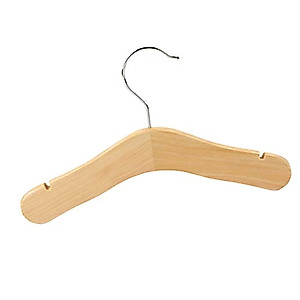 Gazechimp 2 Pieces Wooden Clothes Hangers Baby Children Kids Hanger