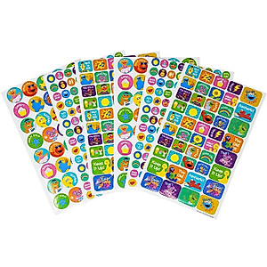 Sesame Street Reward Stickers Bundle for Toddlers Kids ~ Over 800 Elmo Reward Stickers with Bonus Stickers (Sesame Street Party Supplies)
