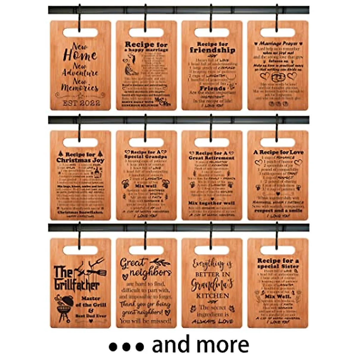 MY-ALVVAYS Grandma Gifts from Grandchildren, NaNa gifts, Grandmother Gifts, Recipe Cutting Board Gift, 7"x11", Double-Sided Use -051