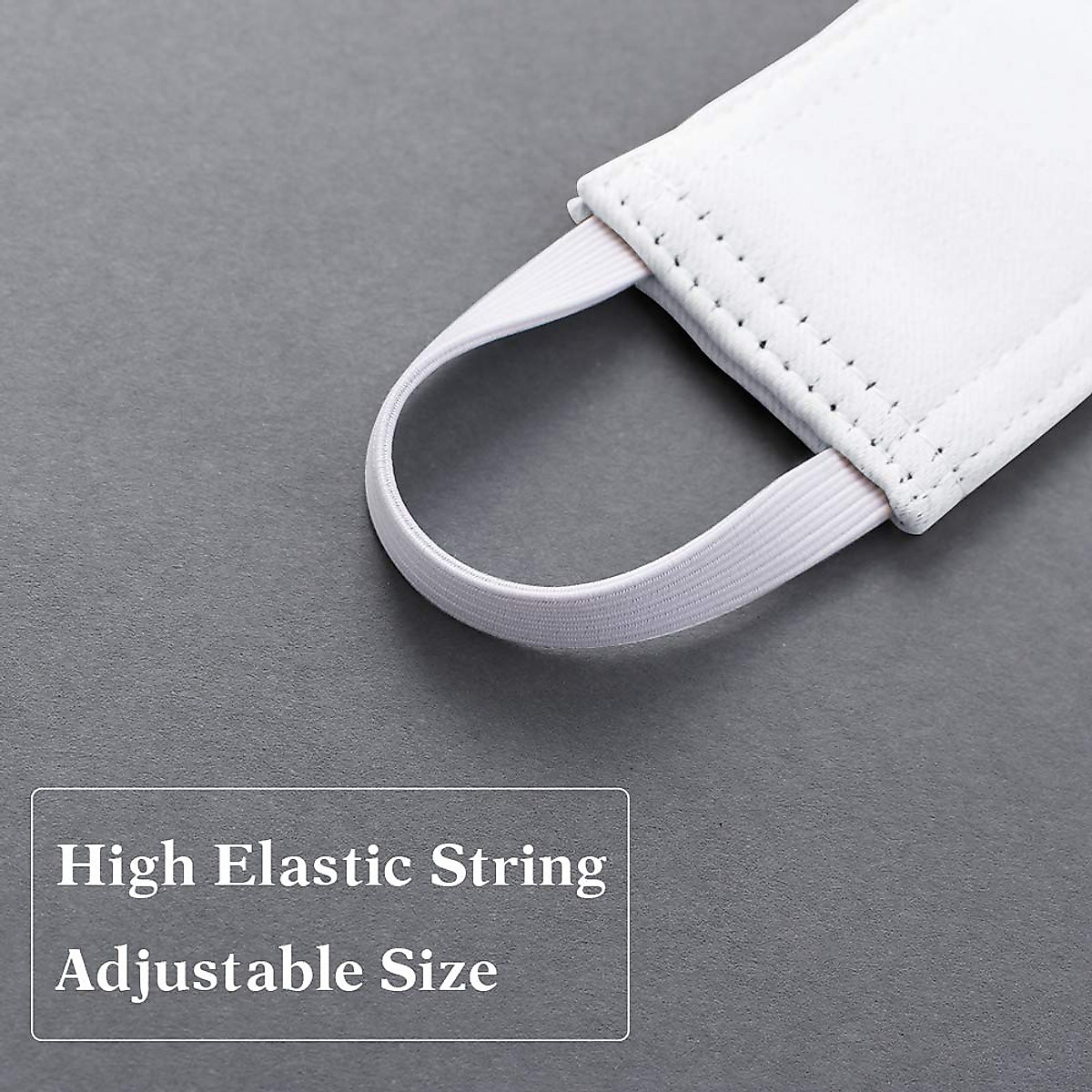 PONY DANCE Baby Door Latch Cover Closer - Nursery Door Silencer with Strong Elastic Straps, Thick Solid Cushion for Noise Reduction, Prevents Slamming, 3 Pieces, 4W x 2L Inches, Pure White