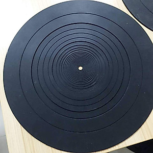 Turntable Platter Mat Rubber 12 inch Silicone Turntable LP Slipmat Universal Compatible for Audio Technica AT-LP120BK AT-LP-1200 Turntable Platter (12 Inch Diameter)