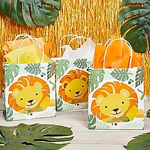 BLUE PANDA Small Lion Party Favors Bags for Jungle Safari Birthday Decorations (15 Pack)