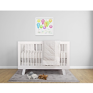 BabyFad Minky White 9 Piece Baby Crib Bedding Set