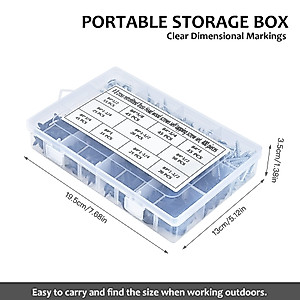 Aemygo 400PCS #8 Phillips Modified Truss Head Wood Screws Self Tapping Screws, 410 Stainless Steel Black & Silver Self Drilling Screw Assortment Kit (6 Size)