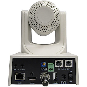 PTZOptics 30X-SDI Gen 2 Live Streaming Broadcast Camera (White) (PT30X-SDI-WH-G2) + PT-Joy-G4 4D IP Controller (GEN4) - Camera and Joystick Controller Bundle