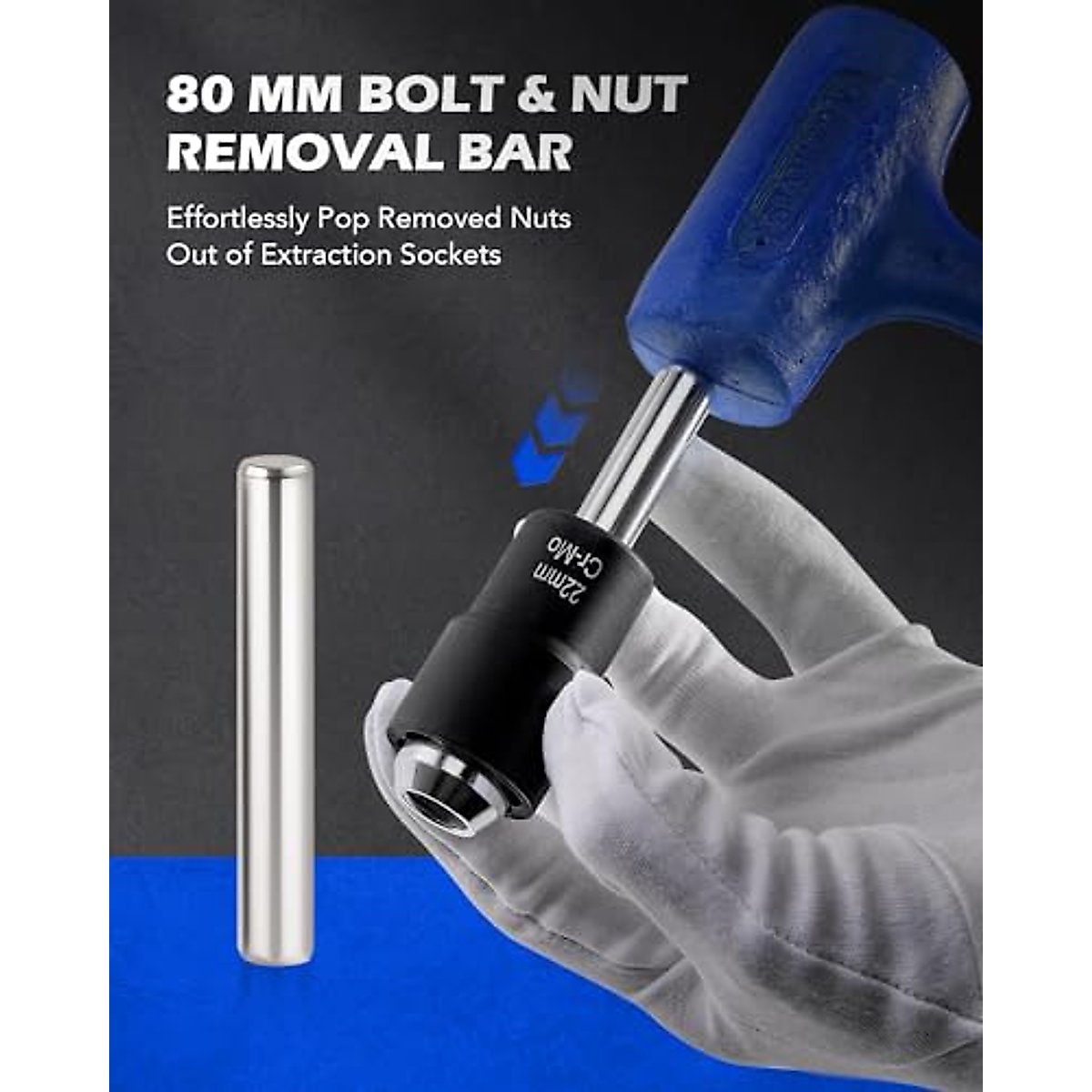 OMT Twist Socket Tool Set, 1/2" Drive 5pc Nut and Bolt Extractor Set, Rounded Bolt & Stripped Lug Nut Remover Tool Kit