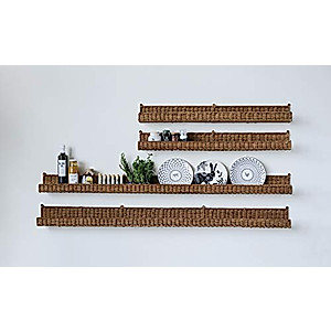 Creative Co-Op Handwoven Rattan Wall Shelf