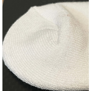 COUVER Unisex Crew White with Red and Blue Stripes,1 Pair, Size Medium