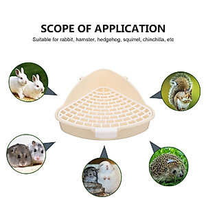 Ipetboom Triangle Potty Trainer Rabbit Litter Box Potty Trainer Pet Toilet Hamster Bunny Corner Litter Bedding Box Litter Pan for Rabbit Bunny Chinchilla Ferret Guinea Pig Hamster