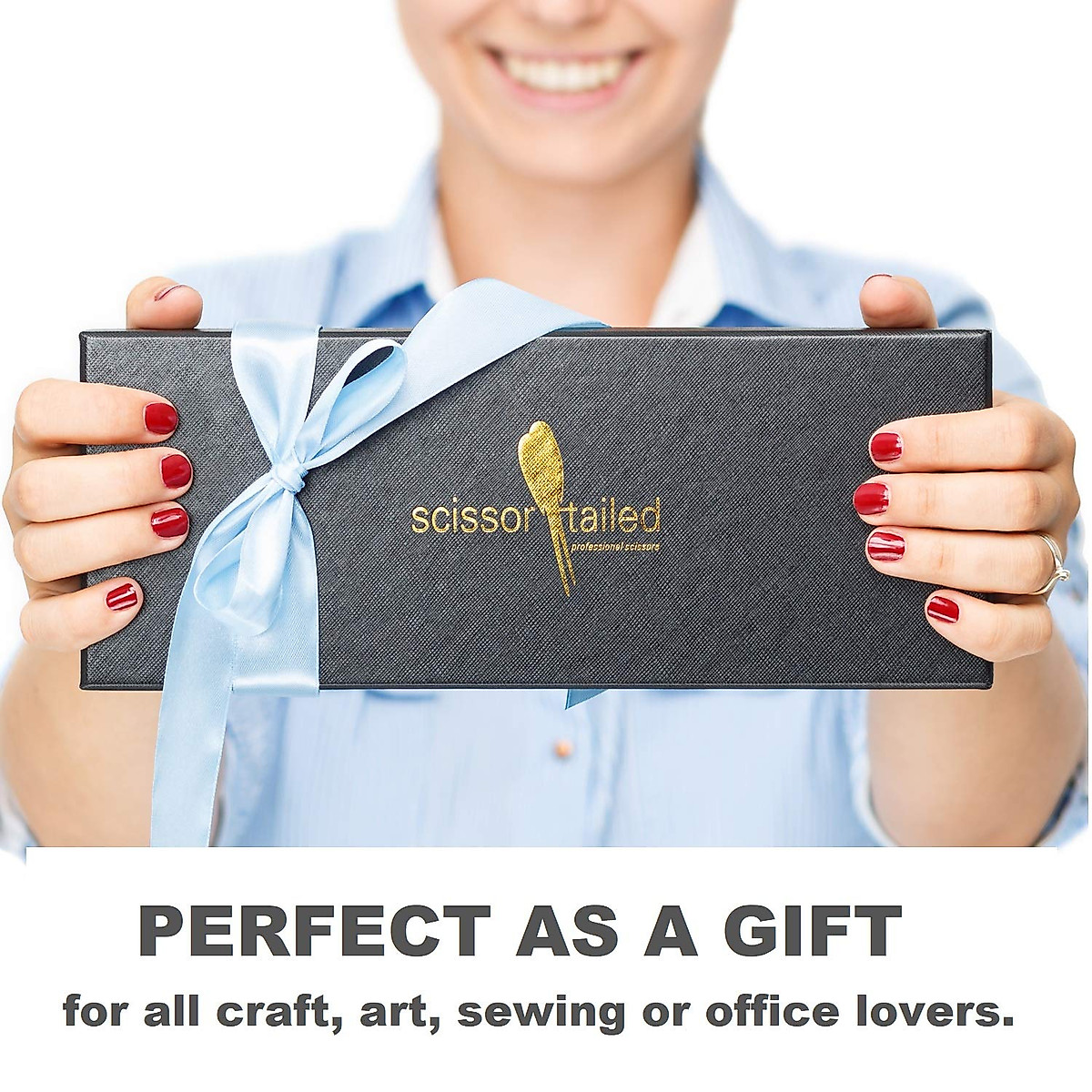 Sewing Scissors Ultra Sharp + Free Craft Knife - 9" Heavy Duty Professional Shears - All Purpose Scissors: Office & Crafts, Perfect for Seamstress, Tailors, Dressmakers, Students, Artists