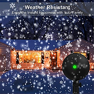 Christmas Lights Projector Laser Light Xmas Spotlight Projectors Waterproof Outdoor Landscape Spotlights for Holiday Halloween Yard Decorations (Green and Red)
