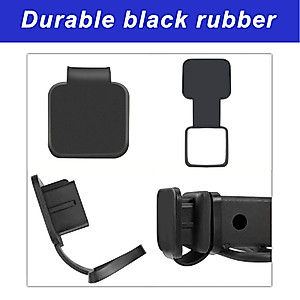 Jawmoy 1 PC Car Trailer Cover, 2 Inch American Traction Cover, Square Mouth Plug Protection Cover, Car Trailer Hitch Cover (Black)