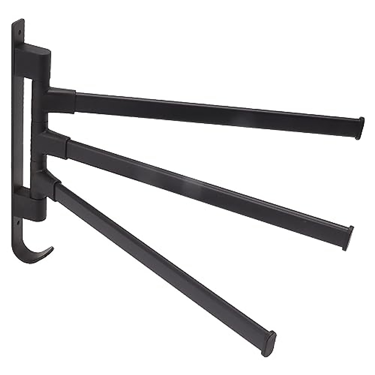 Swivel Towel Rack Hand Towel Bar Bathroom Swing Hanger Towel Rack Holder Wall Mounted Bathroom Corner Hanging Rod(3 Arms)