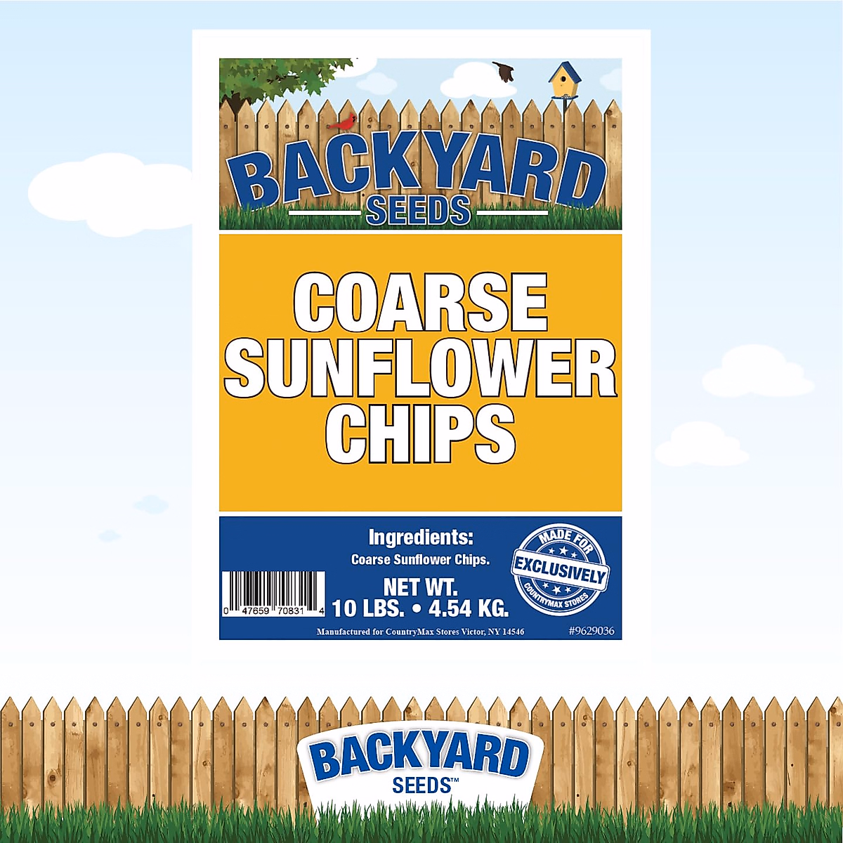 Backyard Seeds Coarse Sunflower Hearts Bird Seed 10 Pounds